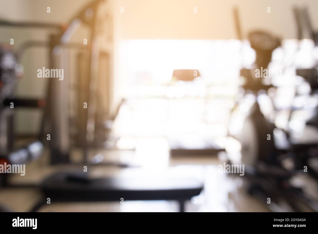 Abstract blur fitness gym with equipment for background Stock Photo - Alamy