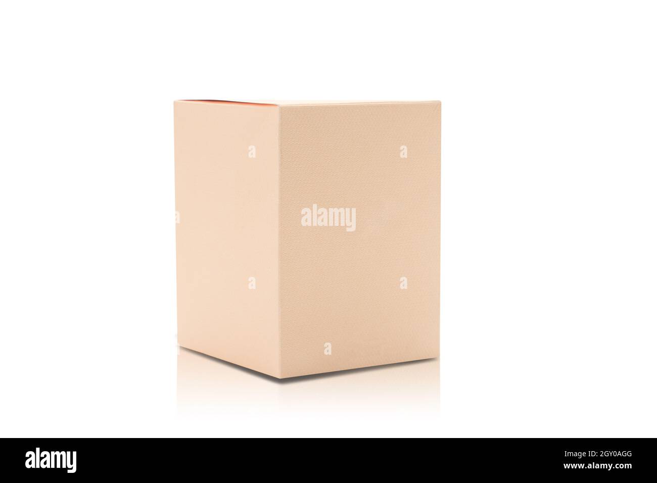 Blank orange product packaging box mockup for your design isolated on ...