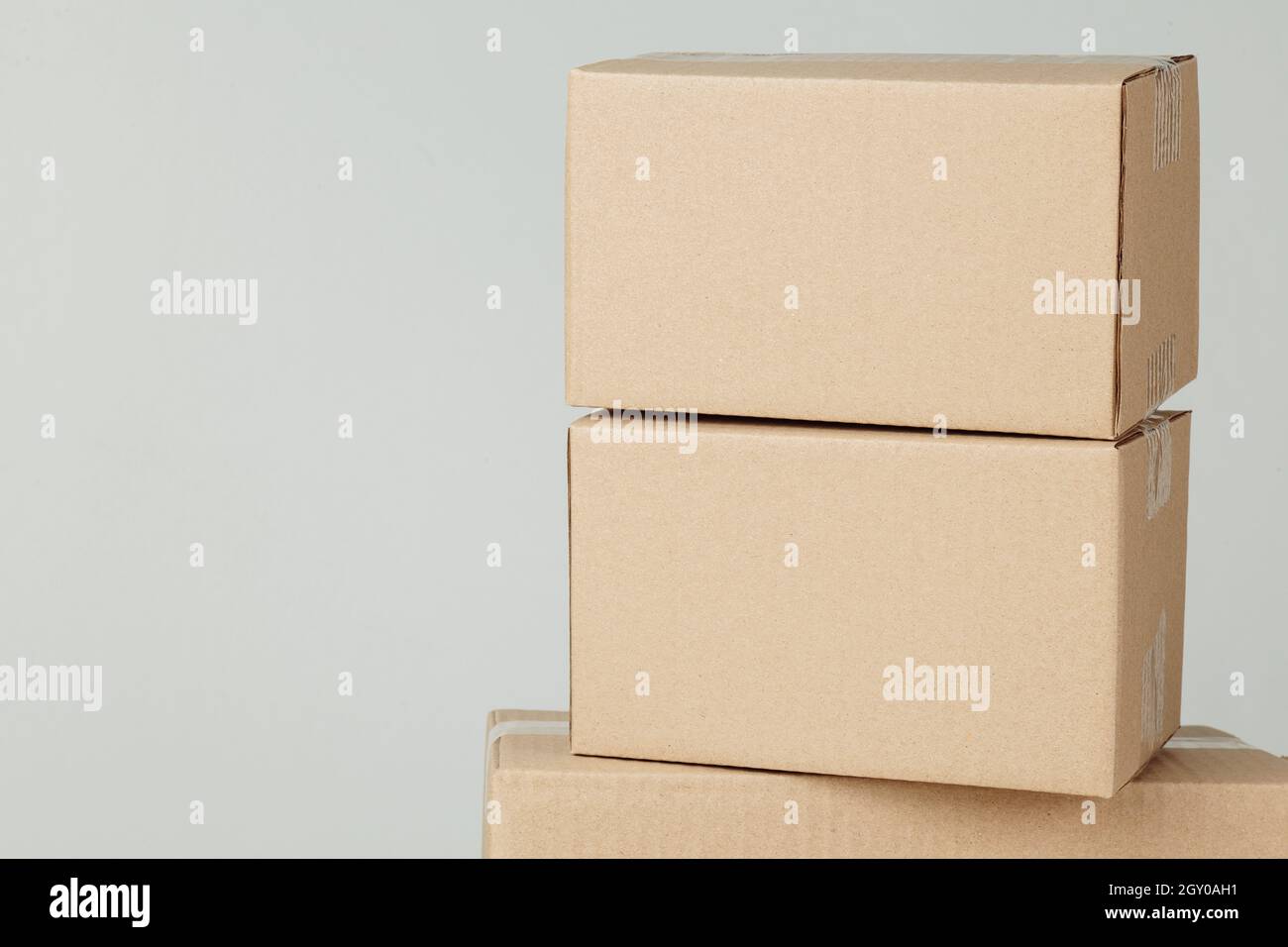 Stack of blank paper cardboard box mockup for branding, Packaging ...