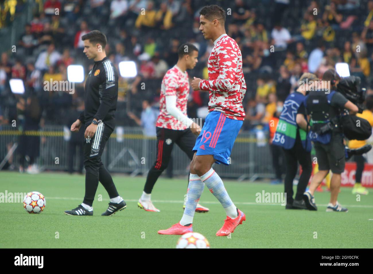 Raphaël Varane of Manchester United during the UEFA Champions League ...