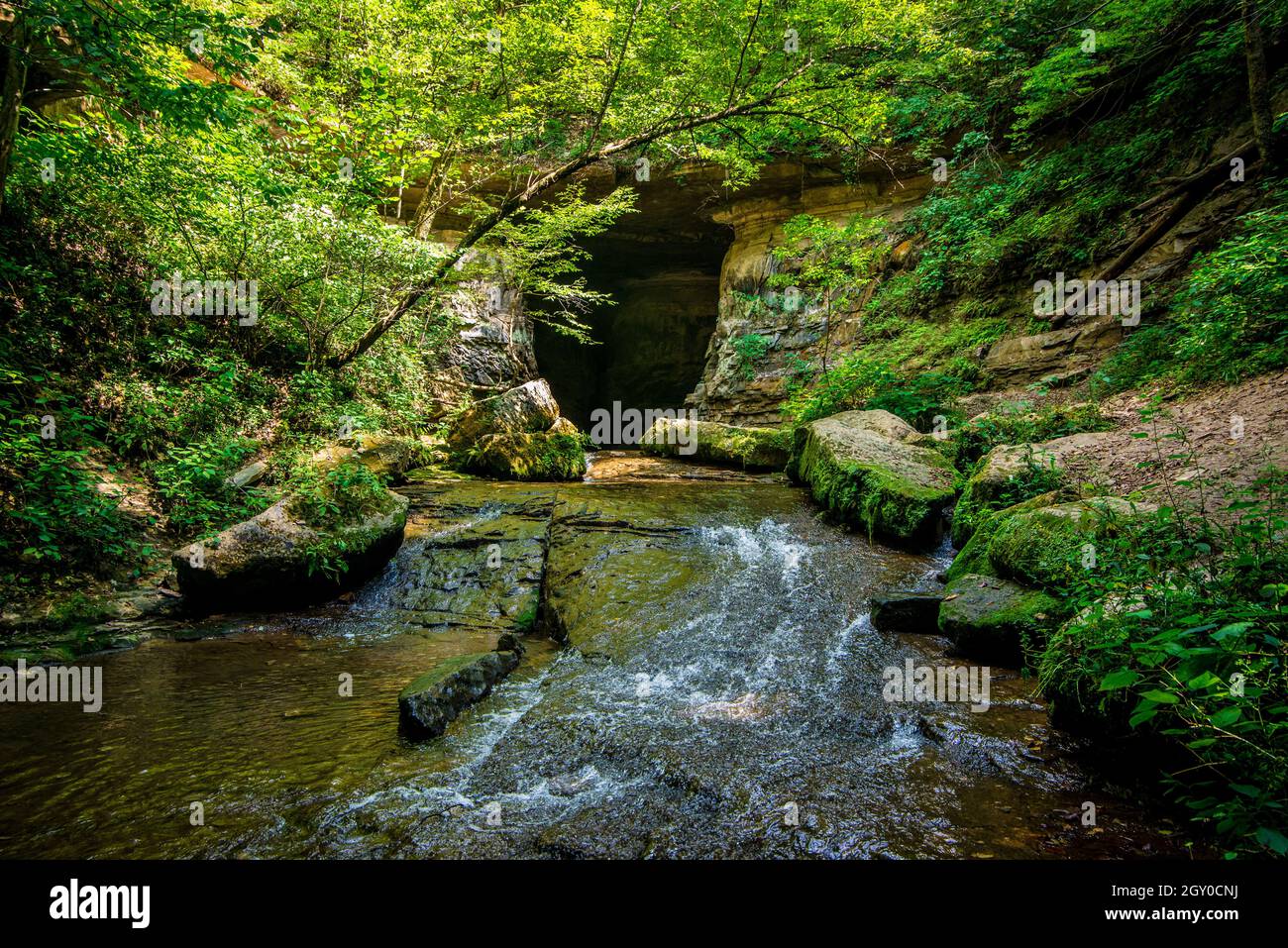 Donaldson Cave - Spring Mill State Park - Indiana Stock Photo - Alamy