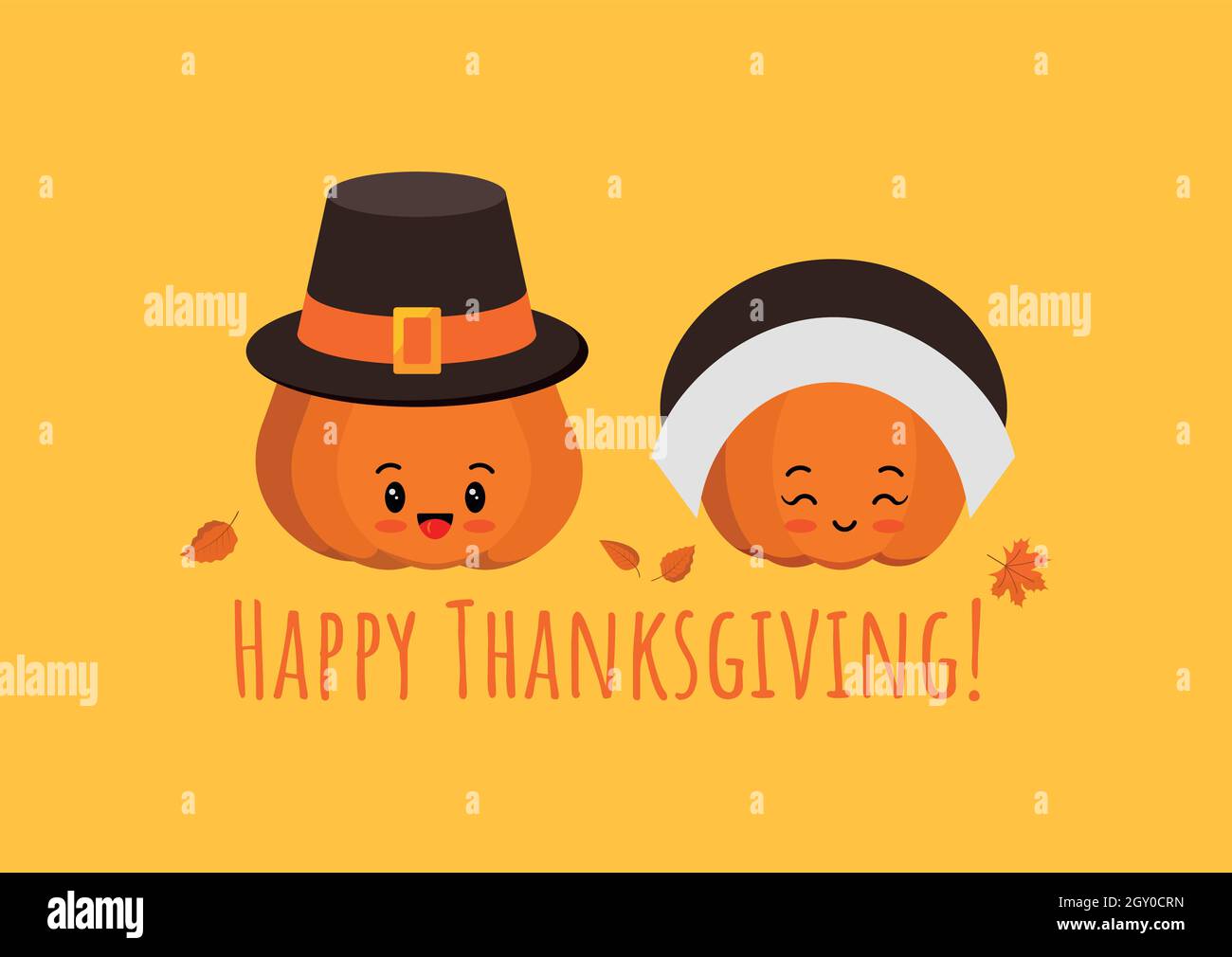 Cute Pilgrims Clipart