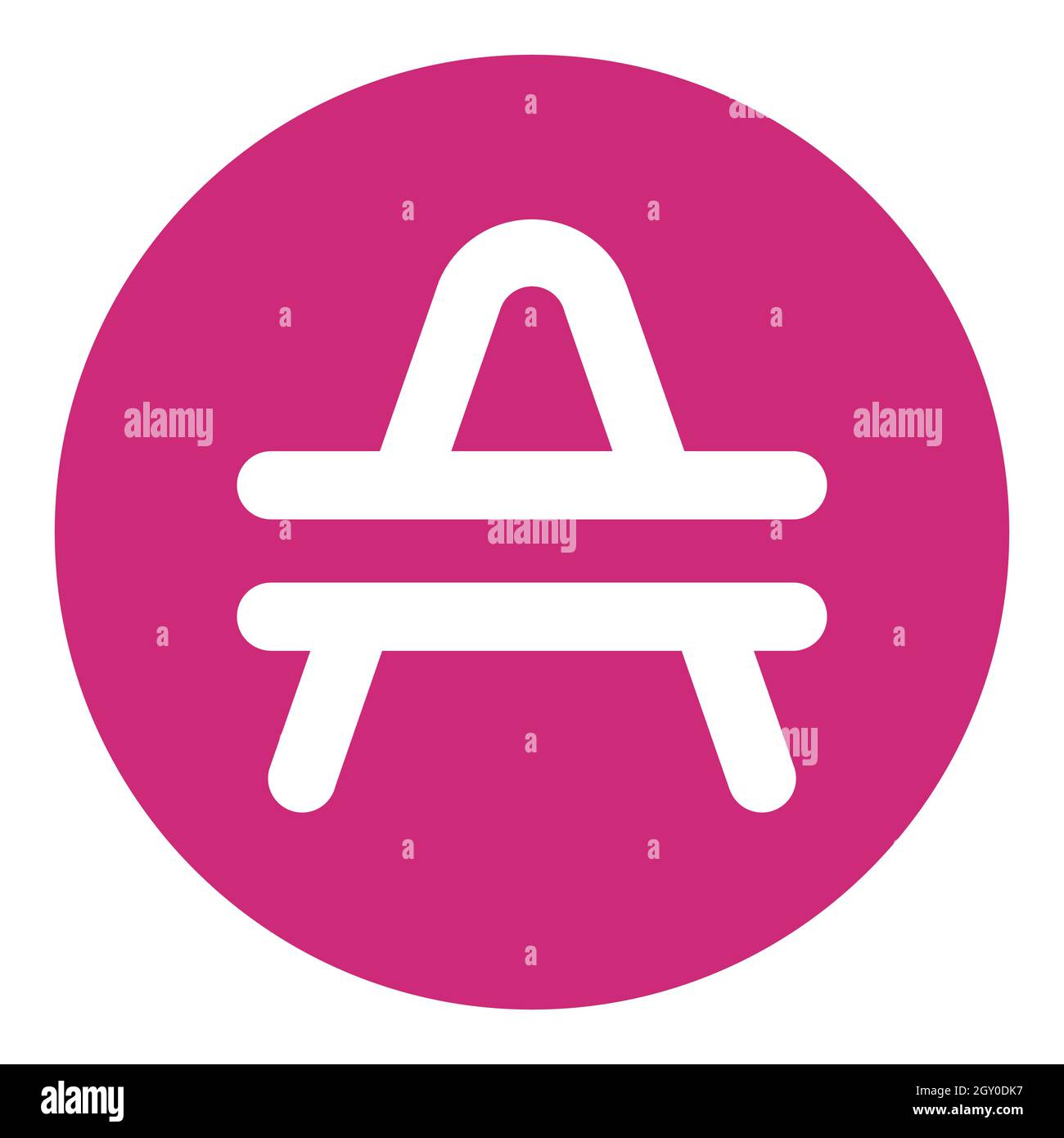 AMP token symbol cryptocurrency logo in circle, coin icon isolated on ...