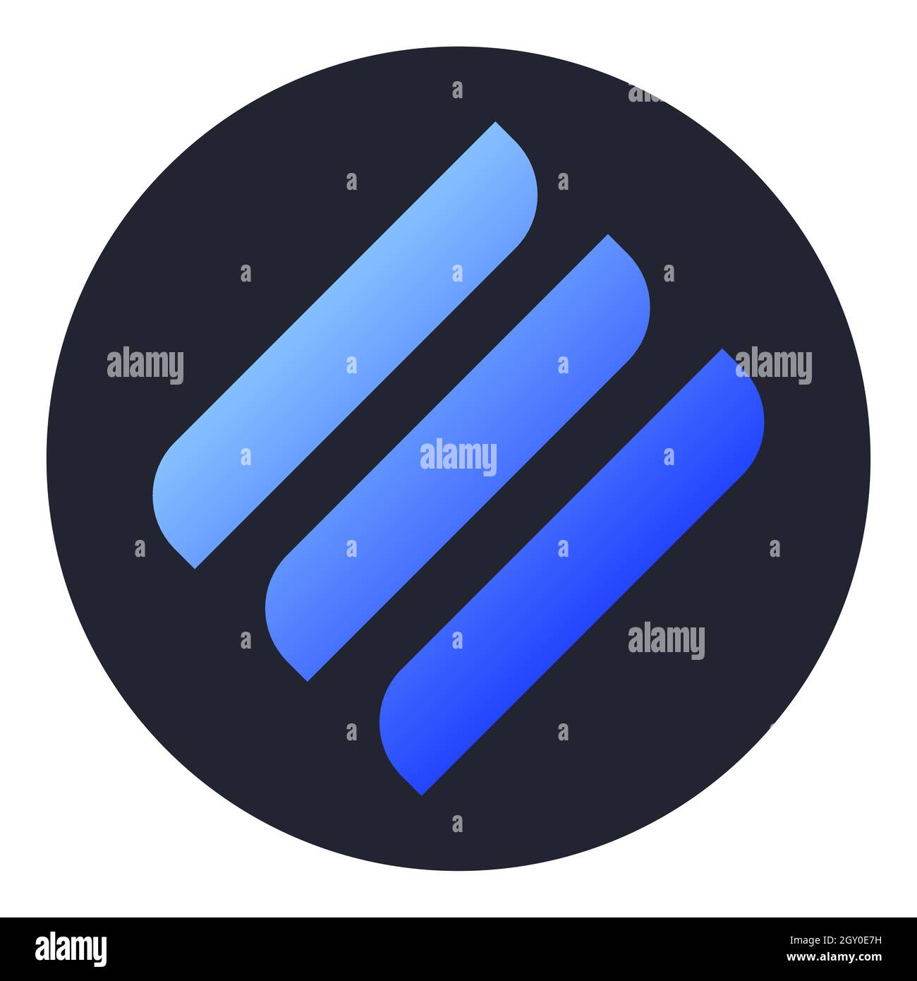 Linear LINE token symbol of the DeFi project cryptocurrency logo in ...