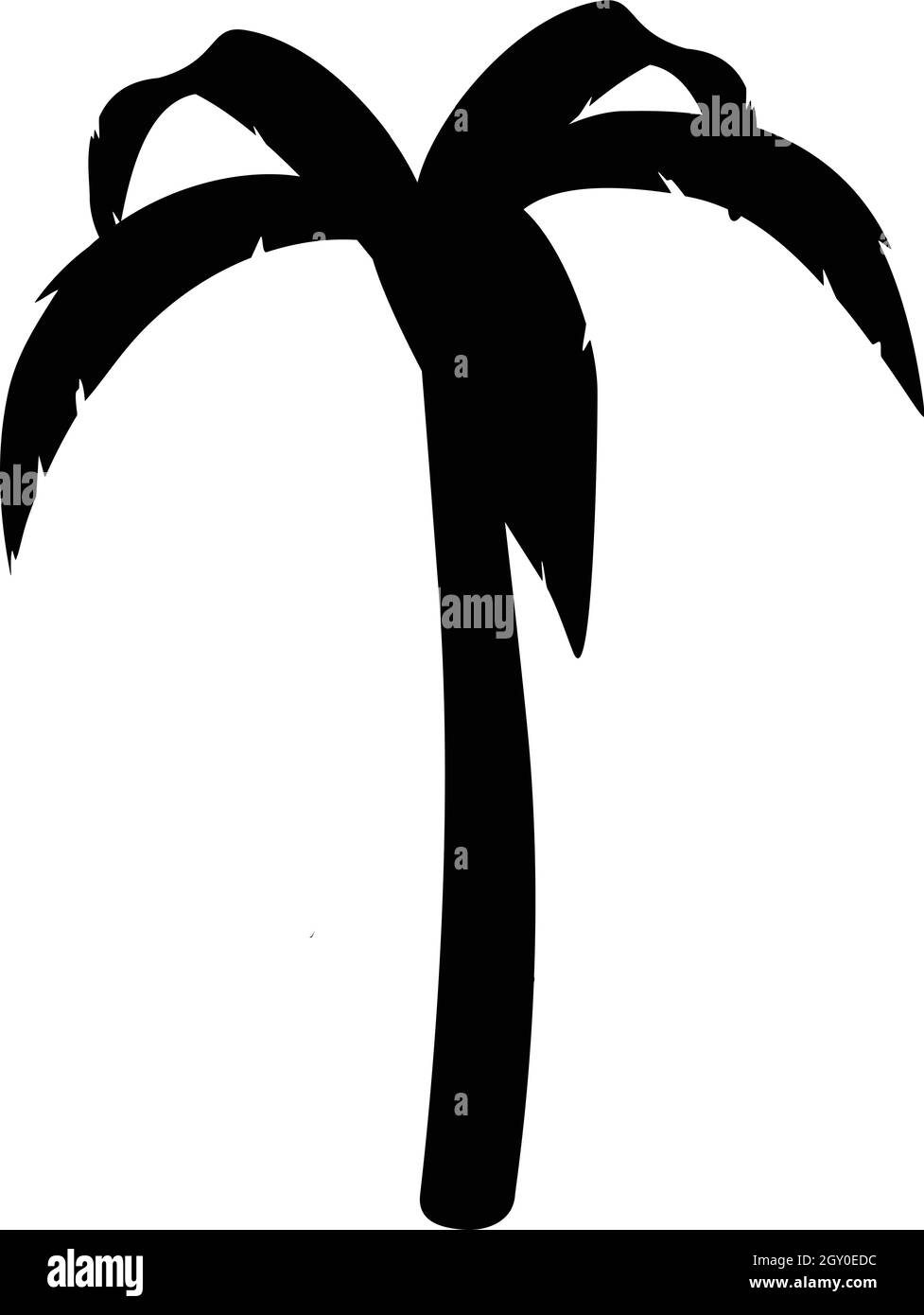 Black vector single palm tree silhouette icon isolated Stock Vector ... Black vector single palm tree silhouette icon isolated Stock Vector ...