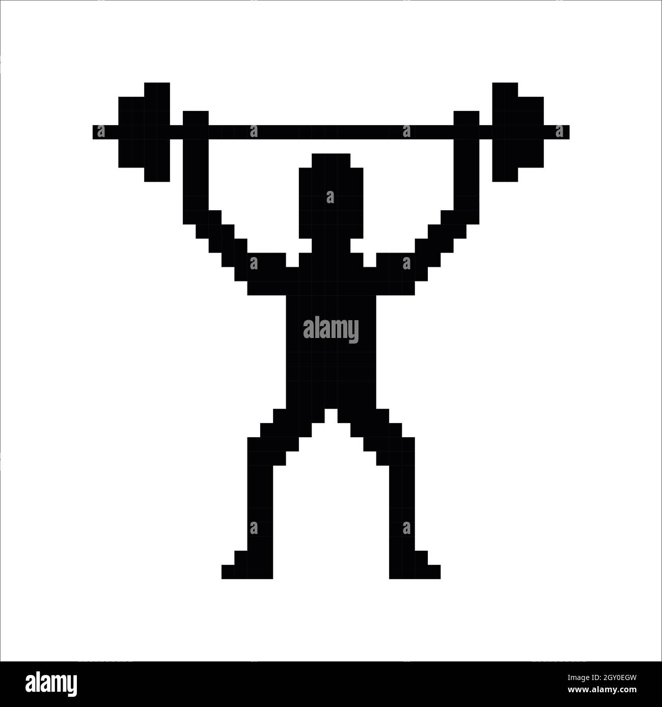 exercise icon pixel art illustration Stock Photo - Alamy