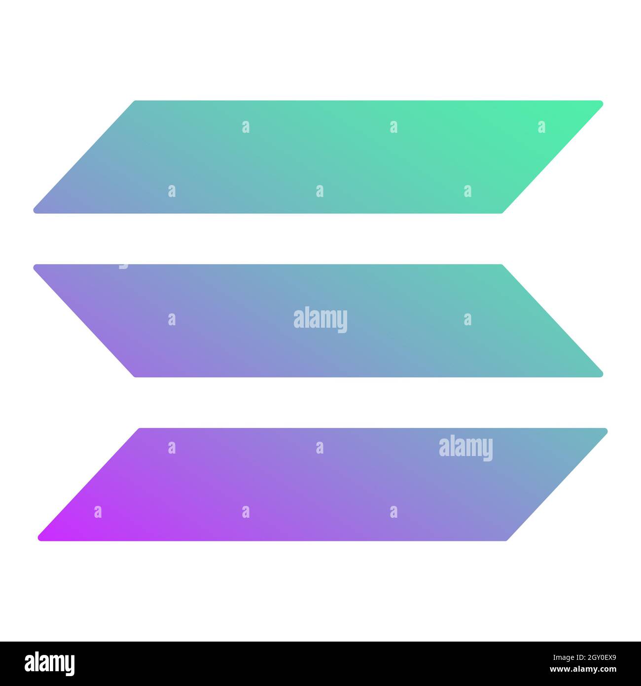 Solana SOL token symbol cryptocurrency logo, coin icon isolated on ...