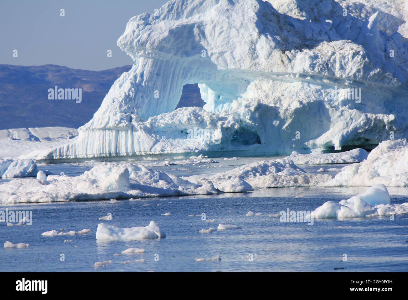Amazing iceberg scenery in Disko Bay Stock Photo - Alamy