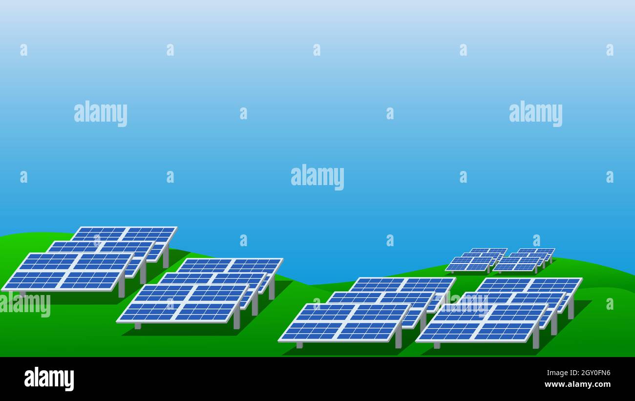 Concept using solar panels for renewable energy production to protect ...