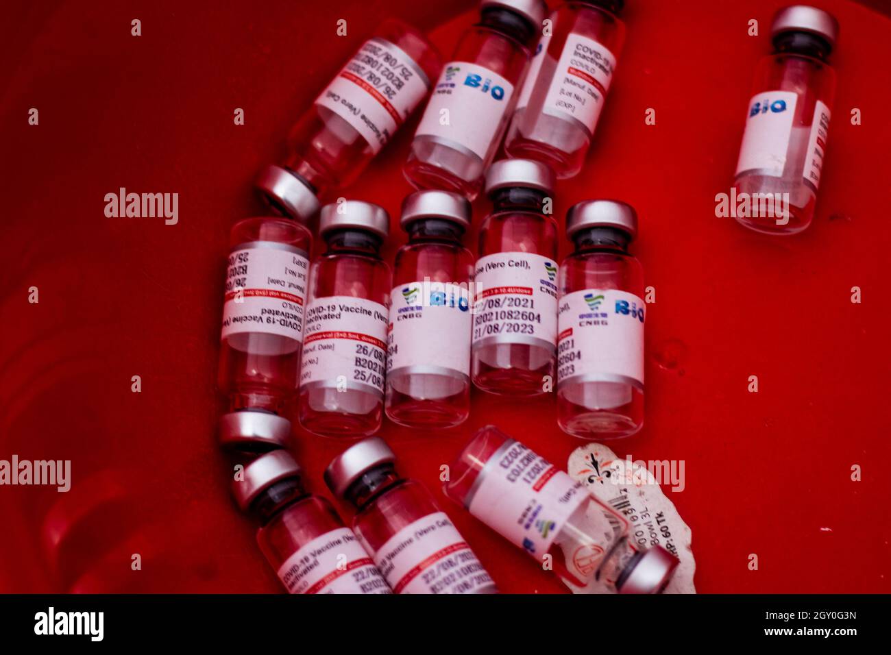 Some vials of Vero cell Covid19 vaccine from Sinopharm, China National ...