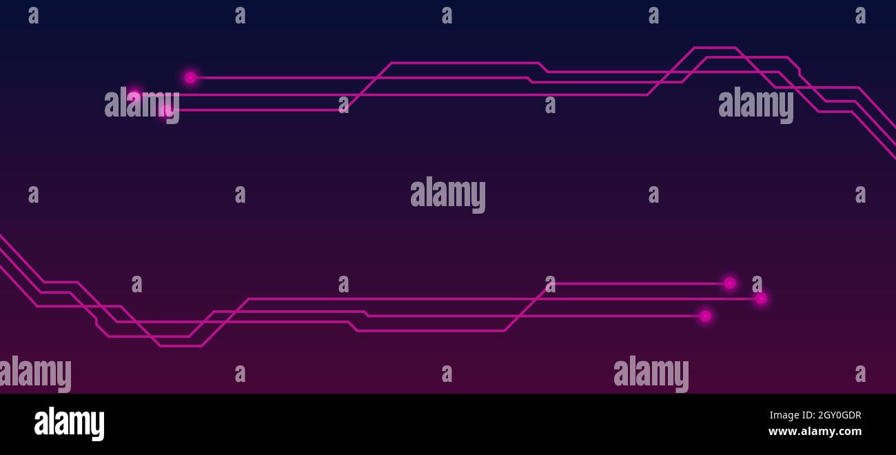 Social media header template with two lines pcb tracks and copy space ...