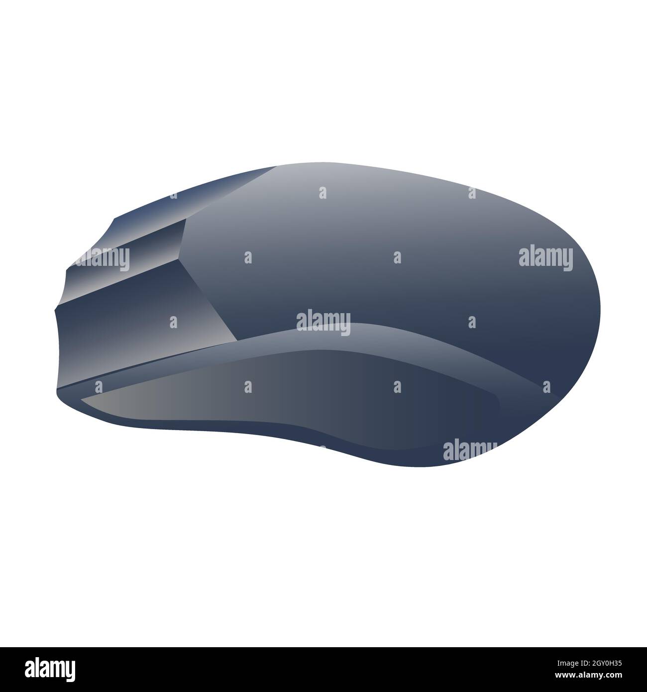 Computer mouse with three buttons isolated on white. Vector ...