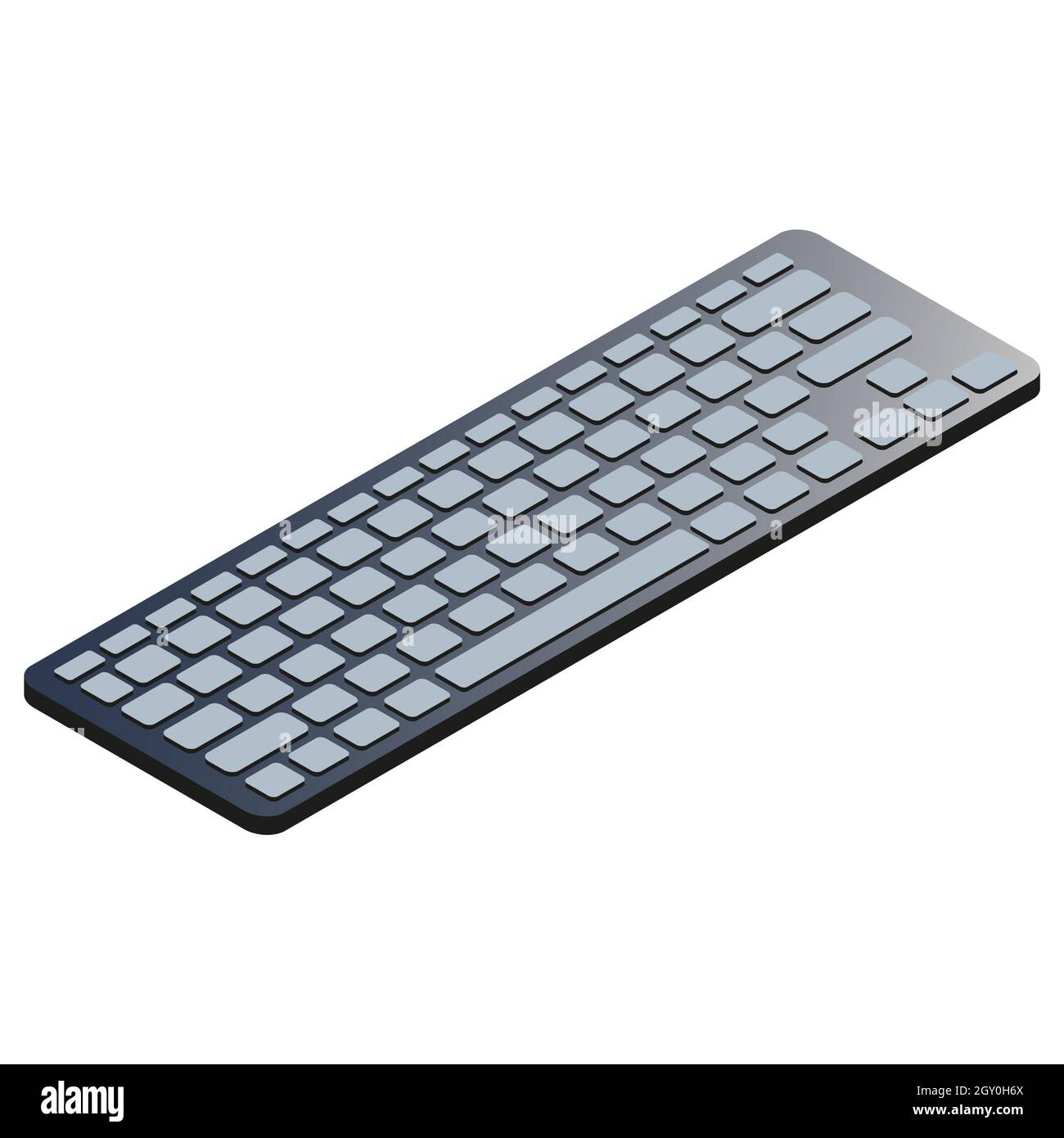 Isometric computer keyboard isolated on white. Vector illustration ...