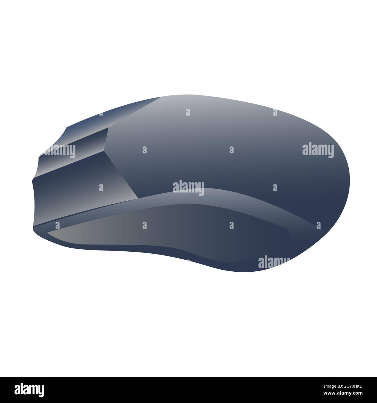 Computer mouse with three buttons isolated on white. Vector ...