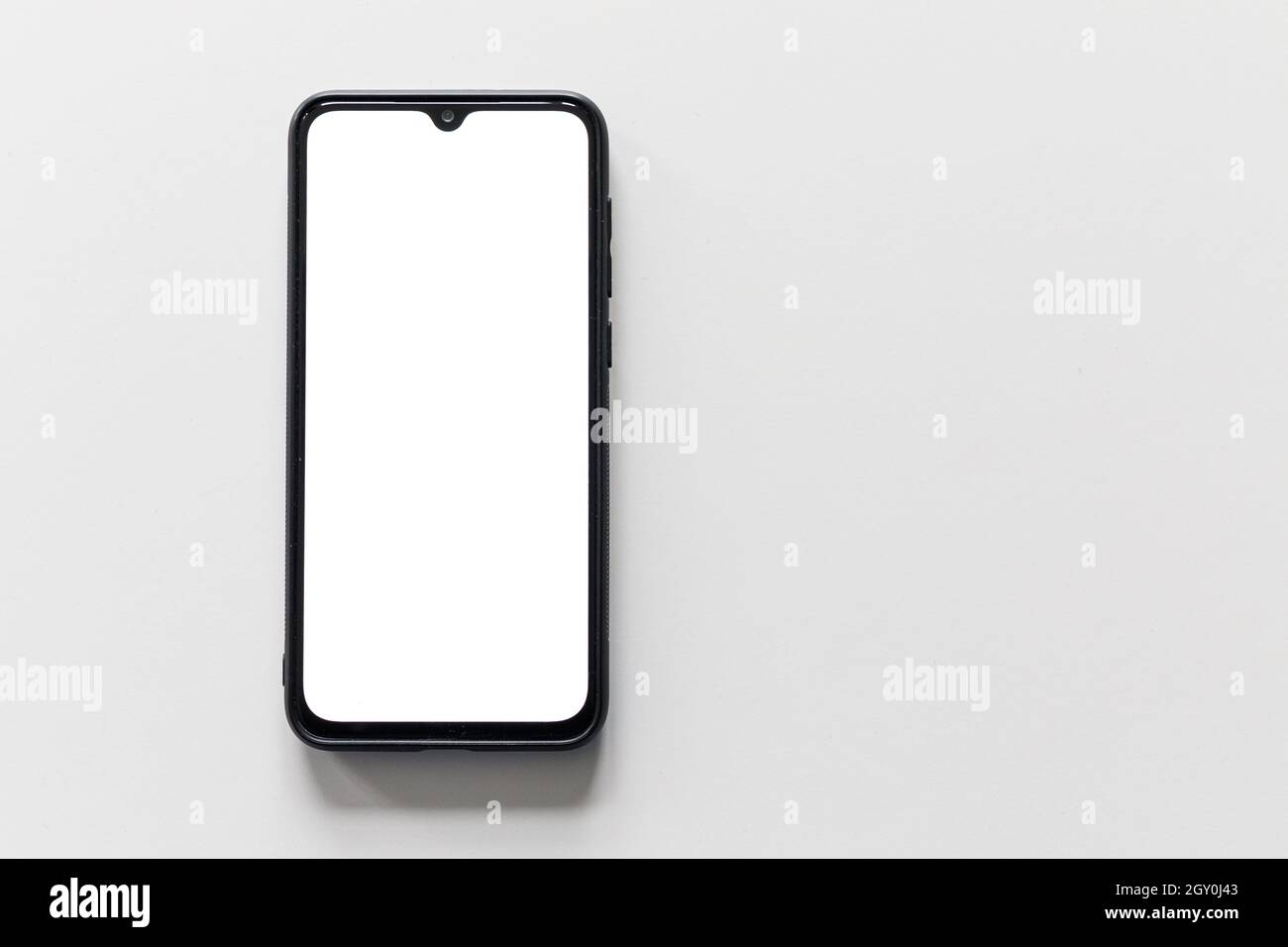 Empty white screen smartphone for mockup. Mobile phone mockup Stock ...