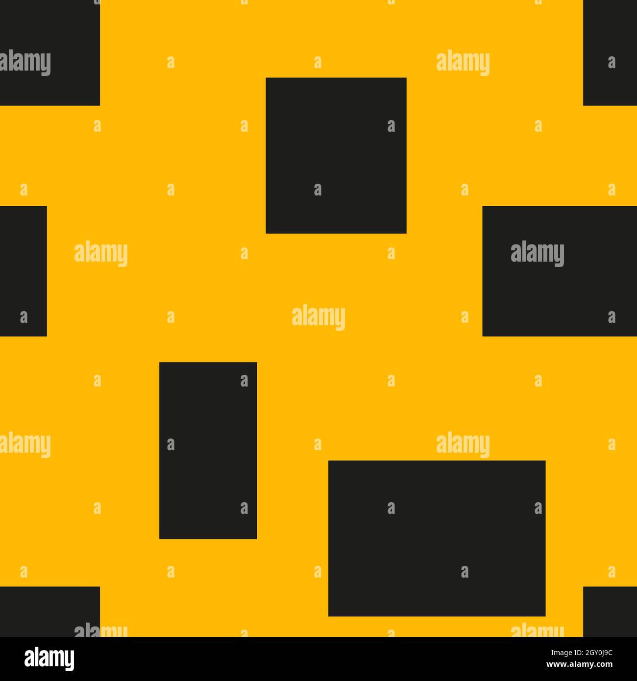 Seamless geometric pattern of rectangles of different sizes. Yellow ...