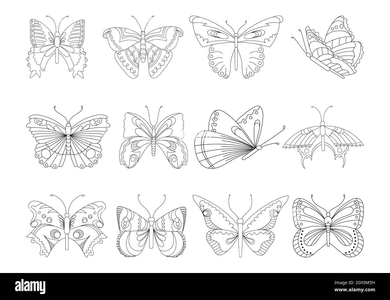 Individual butterfly Black and White Stock Photos & Images - Alamy