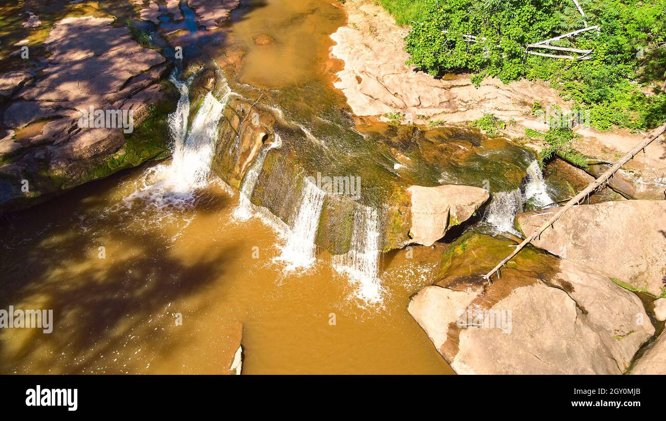 Looking down over waterfall in hi-res stock photography and images - Alamy