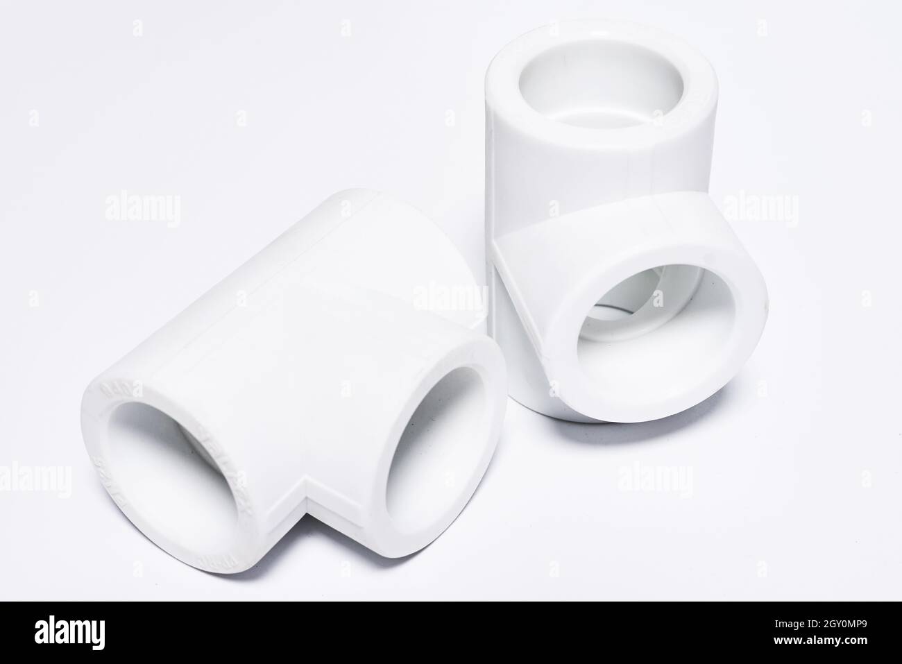 Closeup of polypropylene, plastic corners of 90 degrees for connecting ...