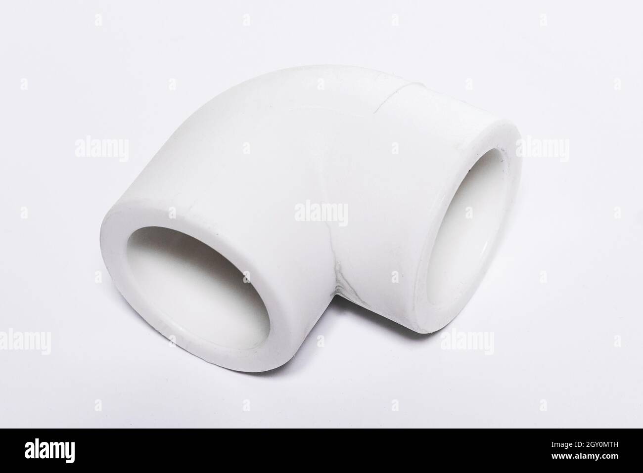 Closeup of polypropylene, plastic corners of 90 degrees for connecting ...