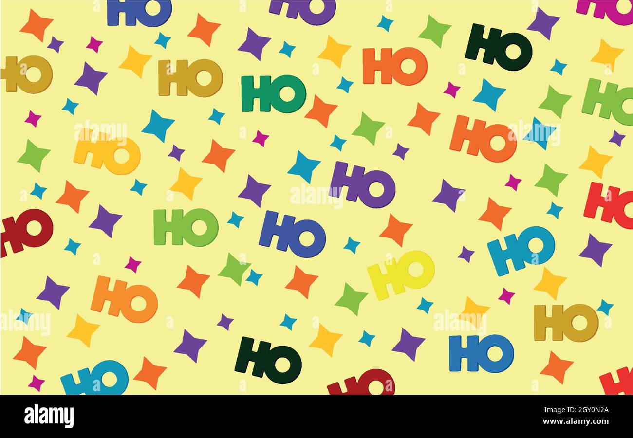 Ho ho ho. Background.Bright letters and stars.Multicolored Stock Vector ...