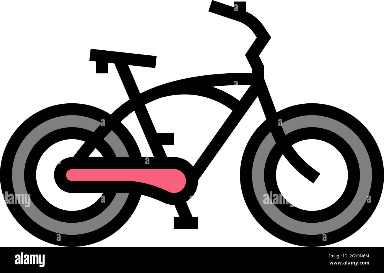 cruiser bike color icon vector illustration Stock Vector Image & Art ...