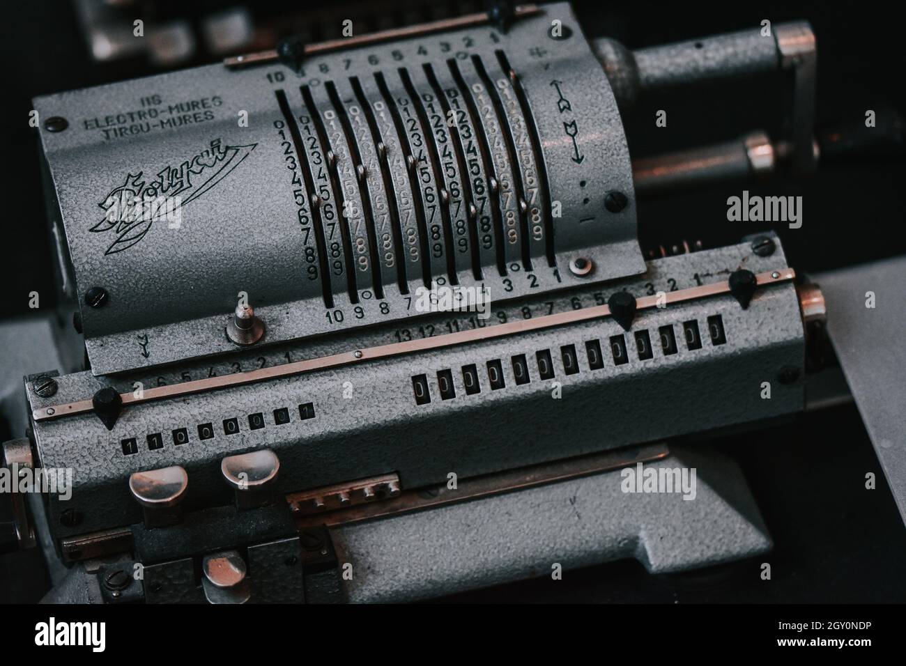 Old calculating machine displayed at the Science and Technology Museum ...