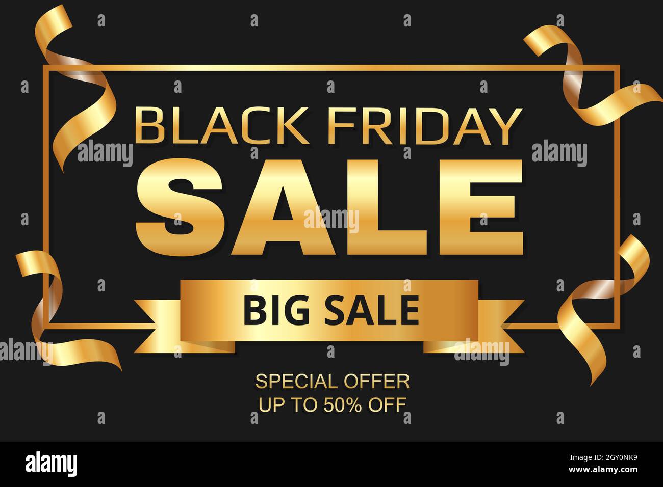 Black friday, festive sale banner template. Black friday dark and gold ...