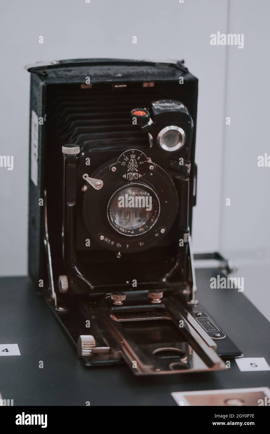 Scenic view of an old camera displayed in the Science and Technology ...