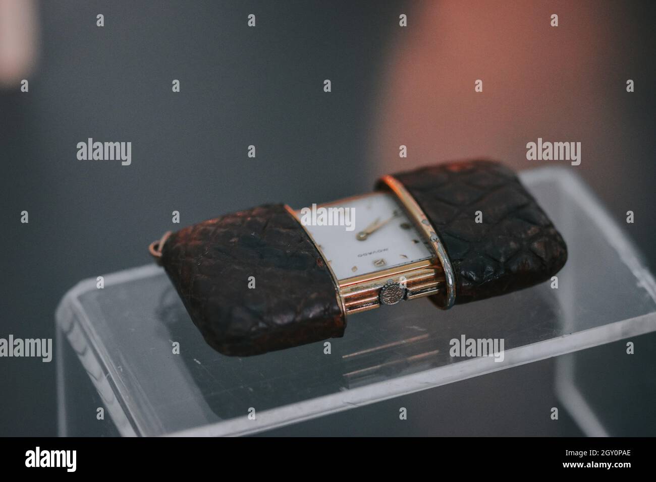 Old watch displayed at the Science and Technology Museum in Romania ...