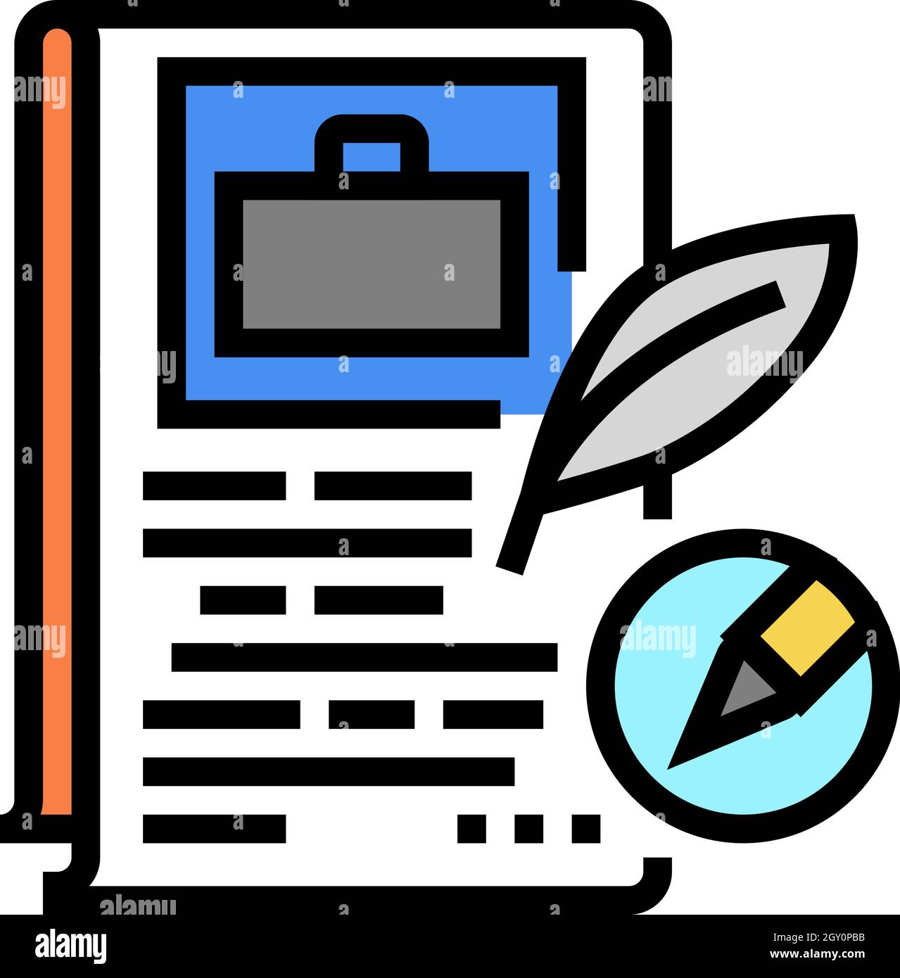 storytelling writing color icon vector illustration Stock Vector Image ...