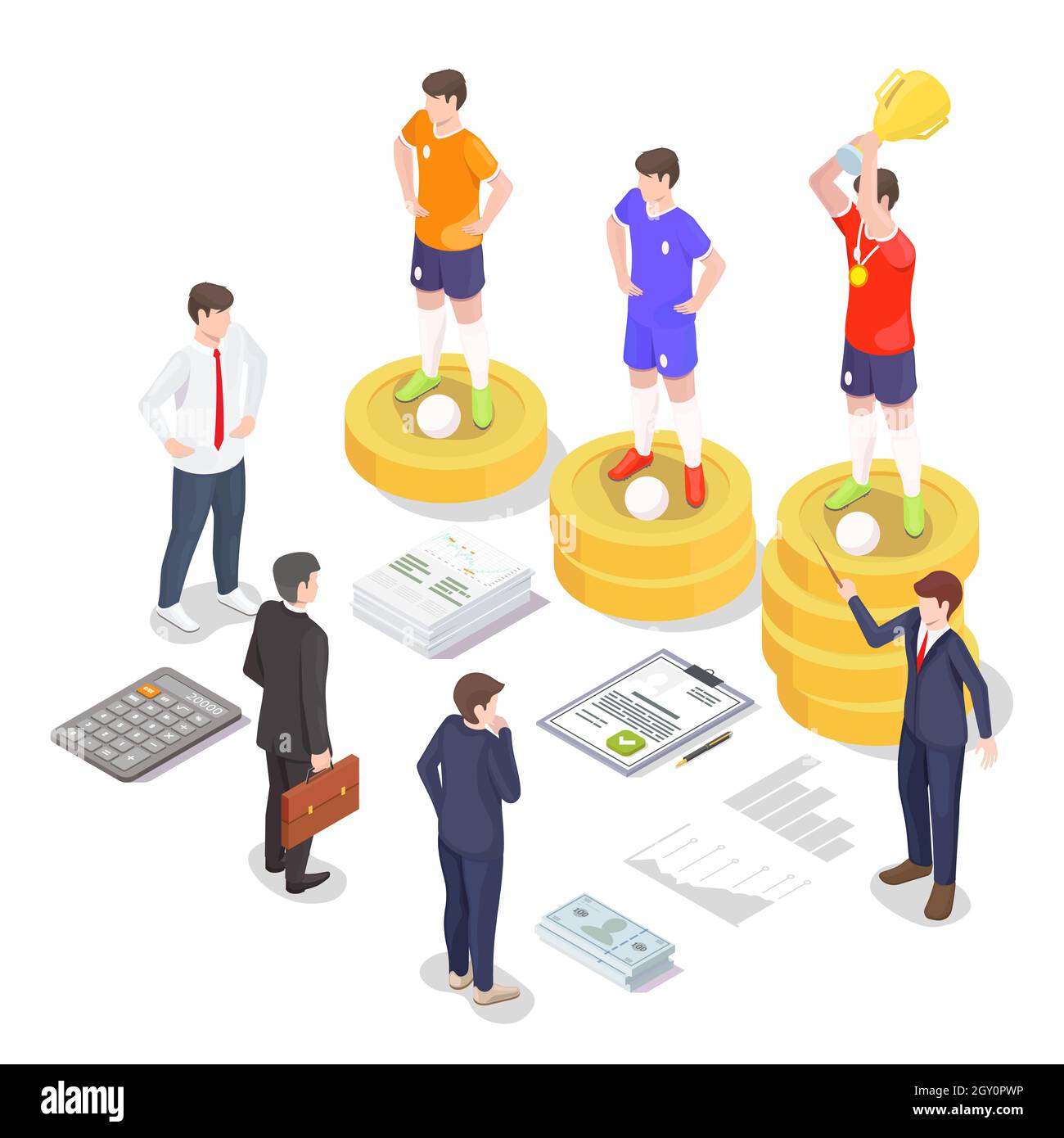 Professional football transfer. Soccer player moving from one football ...