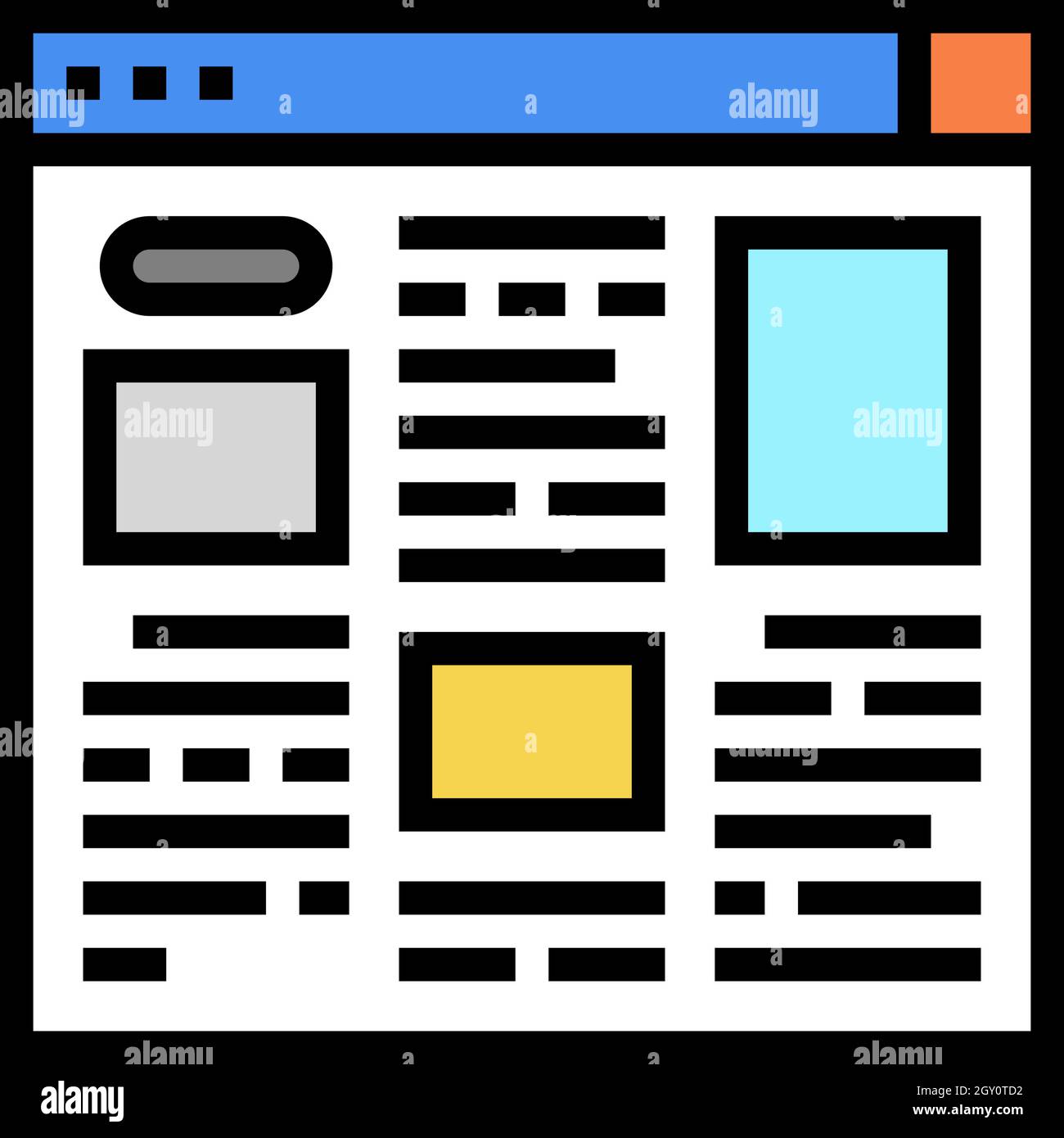 article web information color icon vector illustration Stock Vector ...