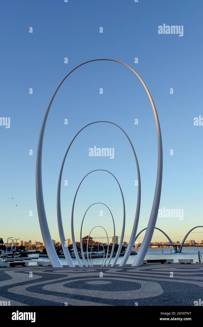 Western Australia, Perth. The Spanda is a public art work by Australian ...