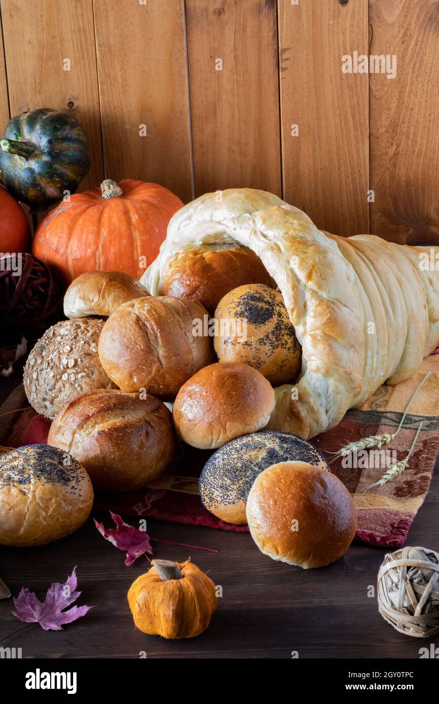 Thanksgiving Cornucopia Bread