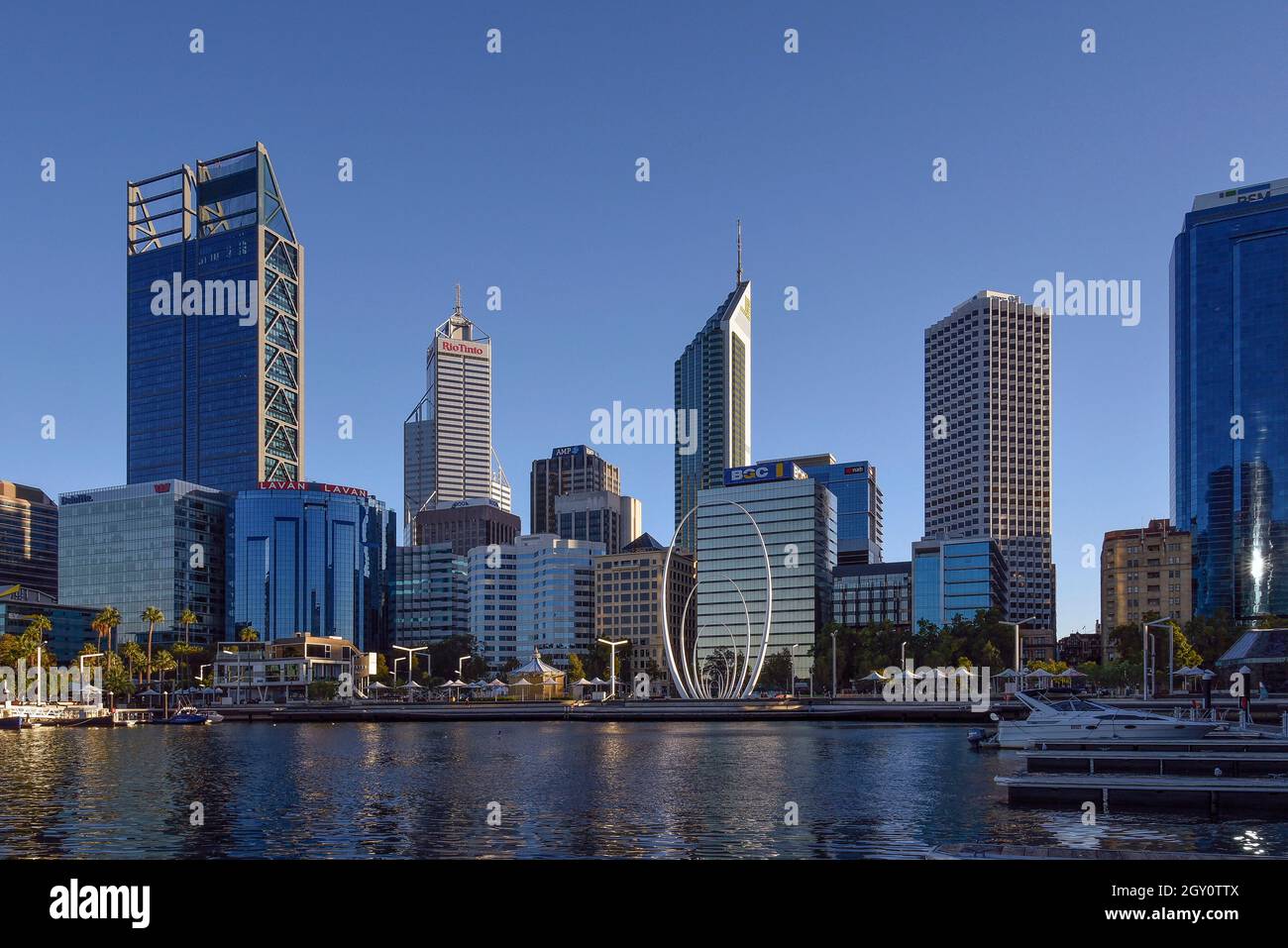 Western Australia, Perth. The Elizabeth Quay, Perth's waterfront ...