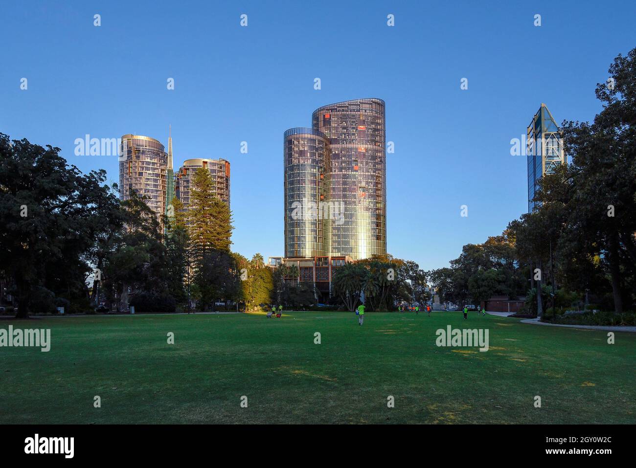 Western Australia, Perth. The luxury Ritz-Carlton Hotel and residential ...