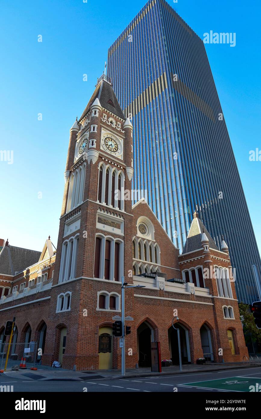 Western Australia, Perth. The Perth Town Hall, situated on the corner ...