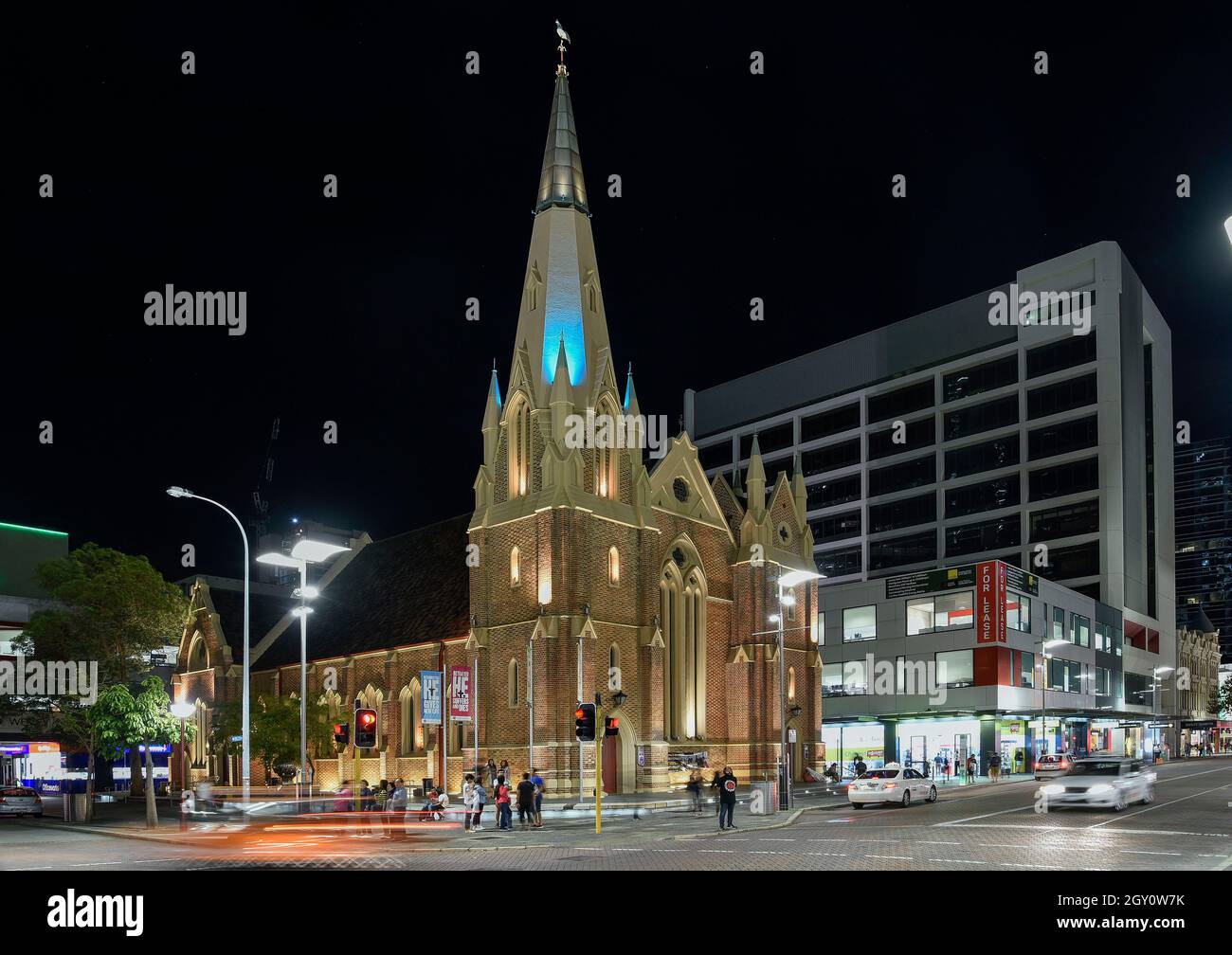 Western Australia, Perth. The Wesley Church is built of load-bearing ...