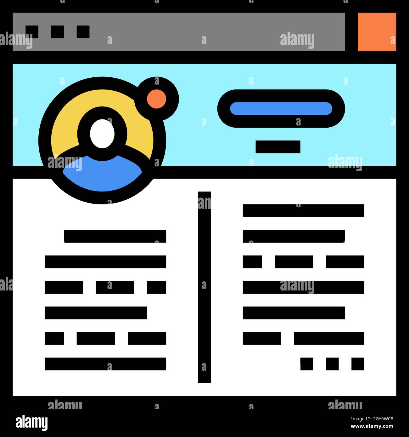 blog social media color icon vector illustration Stock Vector Image ...