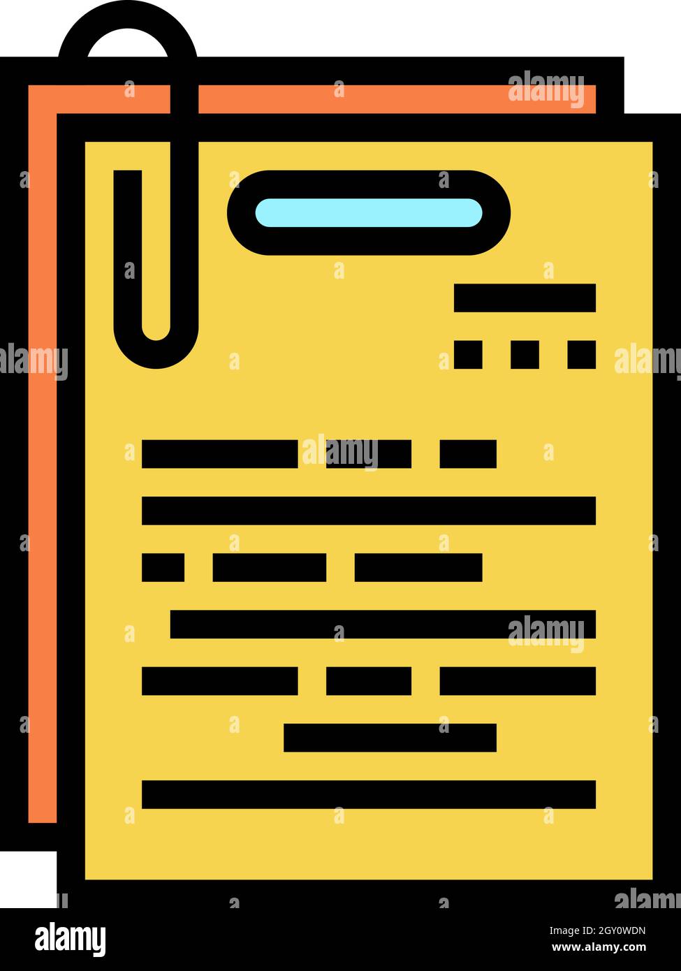 note paper list color icon vector illustration Stock Vector Image & Art ...