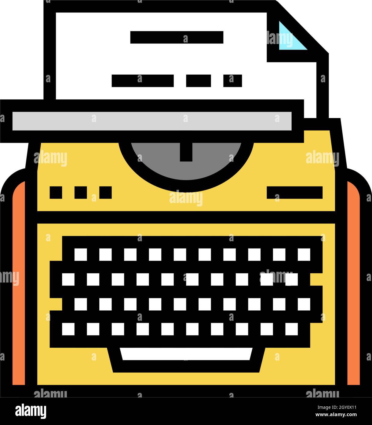 typewriter equipment color icon vector illustration Stock Vector Image ...
