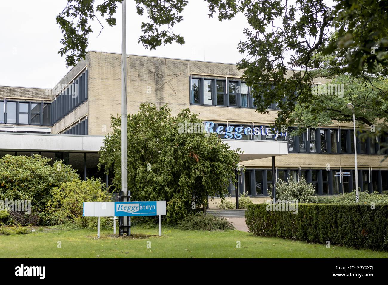 NIJVERDAL, NETHERLANDS - Aug 13, 2021: High school building front ...