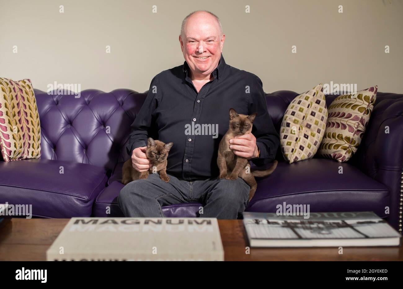 Sir Bernard Gray poses for a portrait at home in Bowden, UK Stock Photo ...