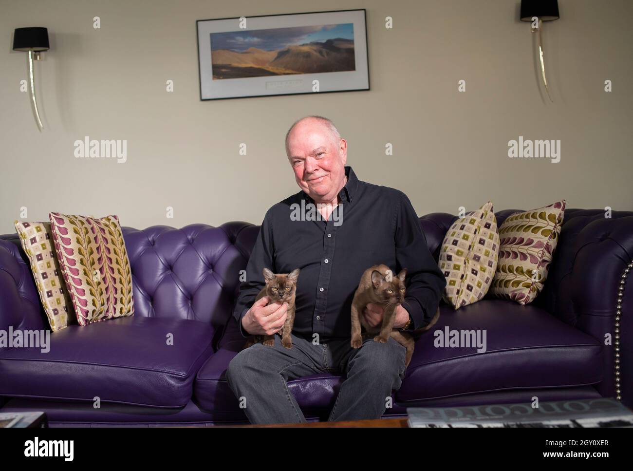 Sir Bernard Gray poses for a portrait at home in Bowden, UK Stock Photo ...