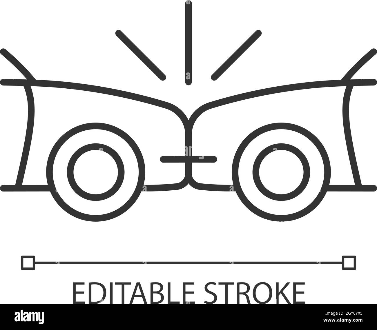 Head-on collision linear icon Stock Vector Image & Art - Alamy