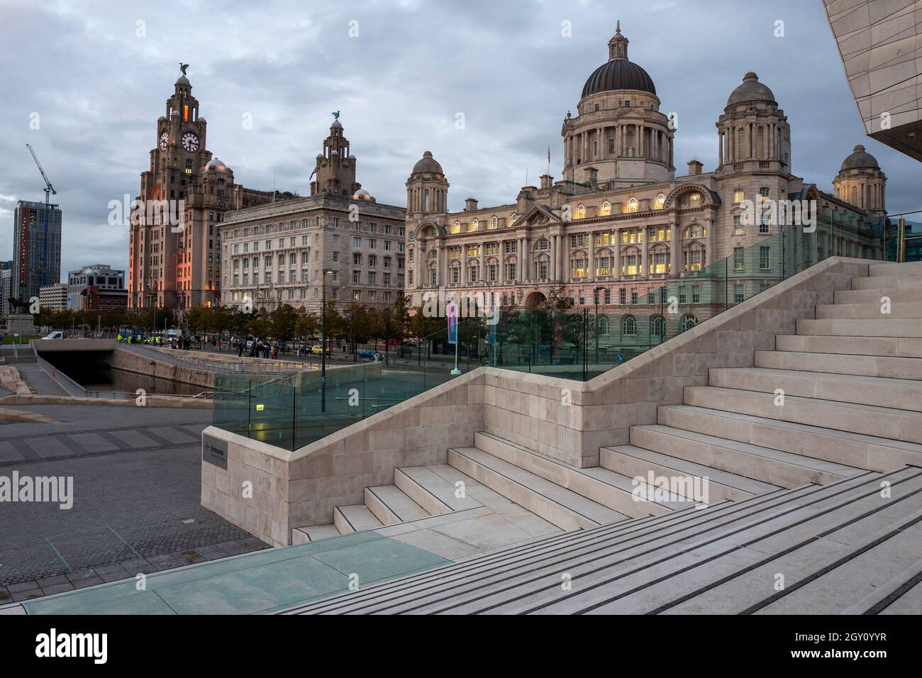 The three graces, the Royal Liver Building, the Cunard Building, and ...