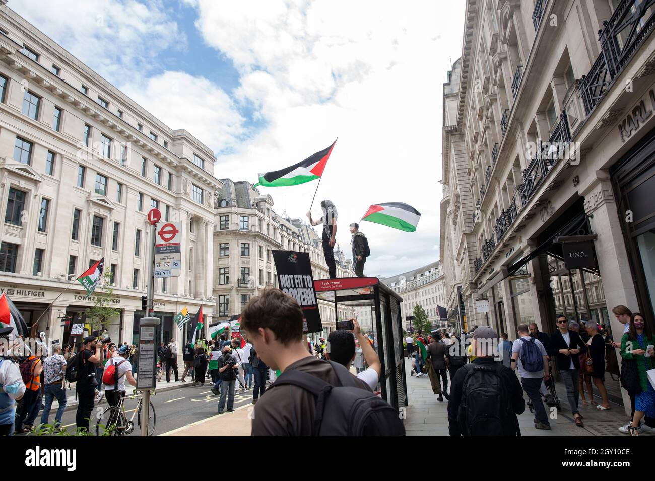 Participants gather and march during a rally ‘The People’s Assembly ...