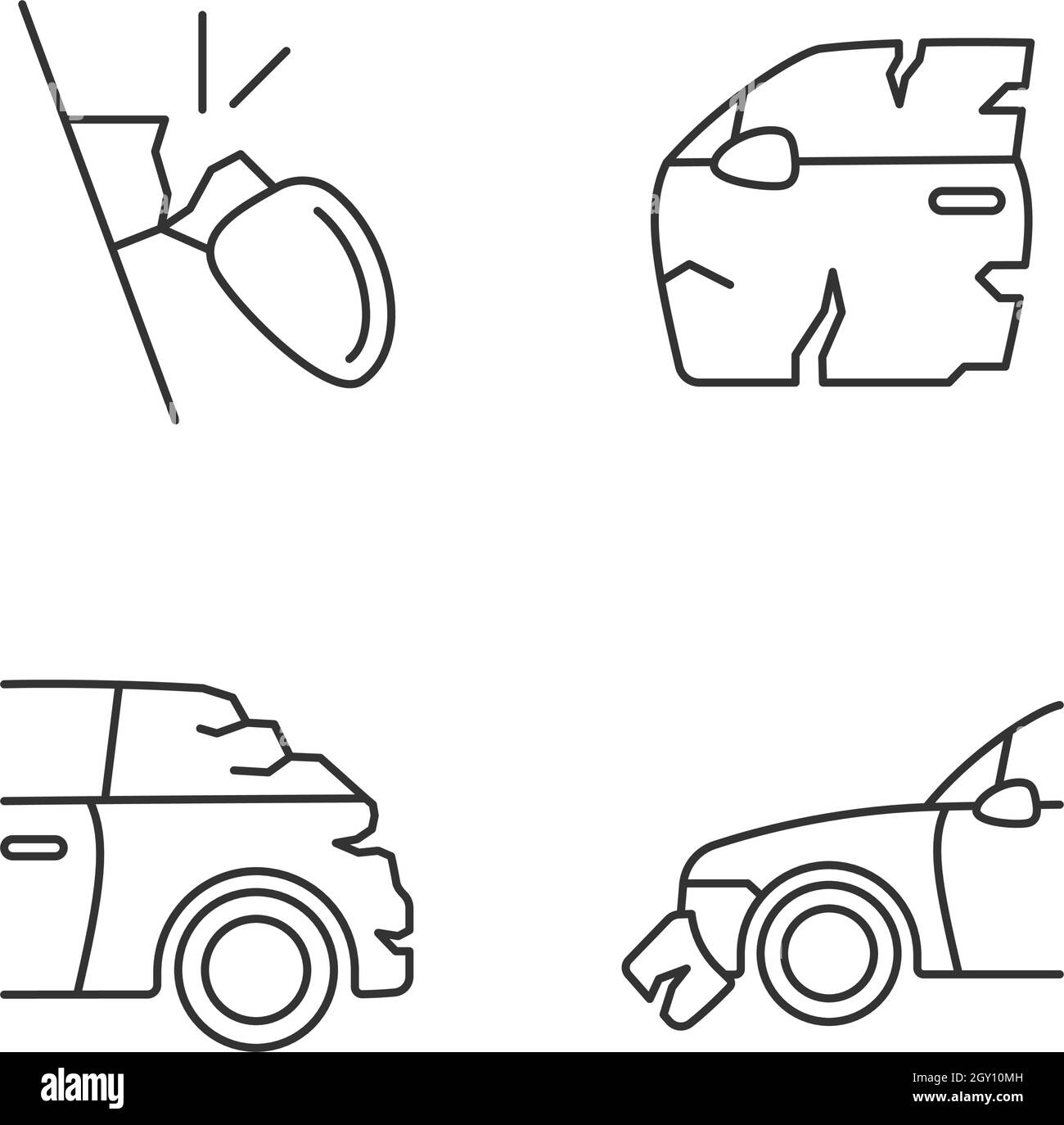 Vehicle body damage Black and White Stock Photos & Images - Alamy