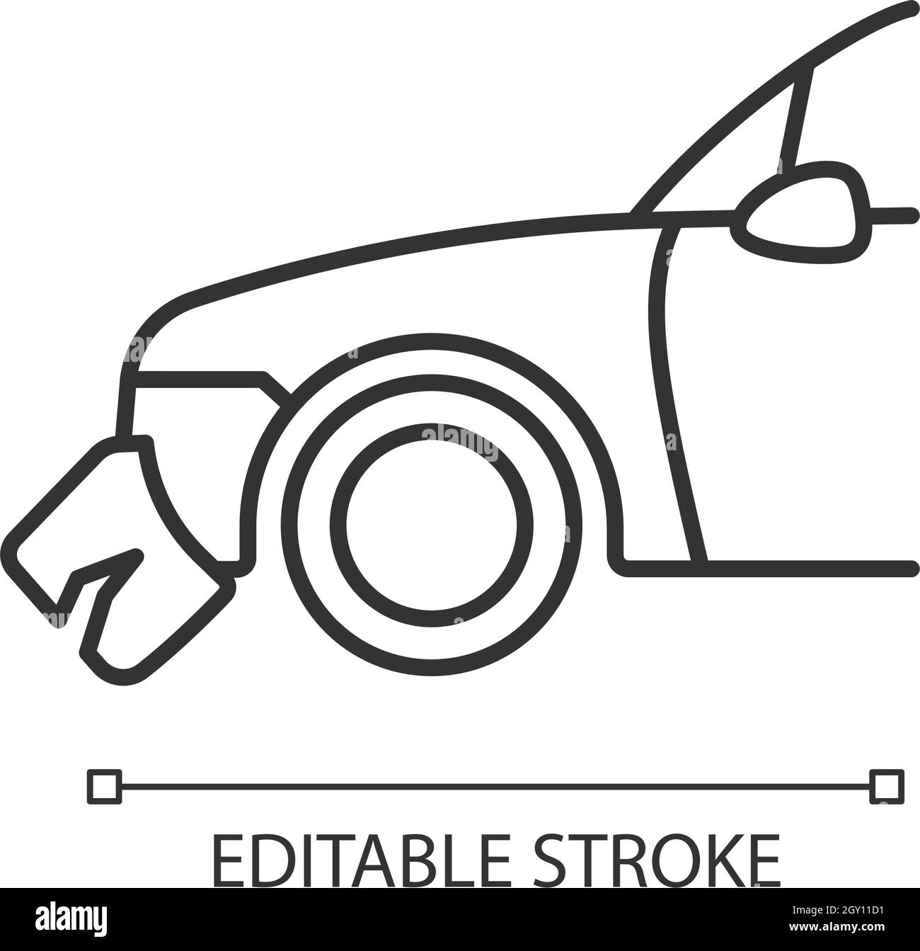 Front bumper damage Stock Vector Images - Alamy